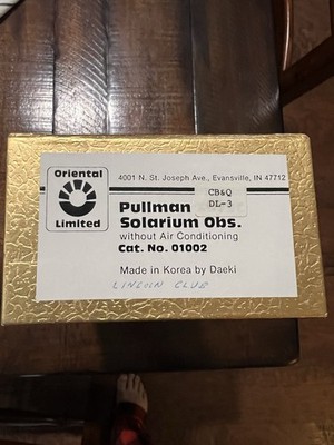 Pullman Solarium Brass HO Lincoln Club | eBay