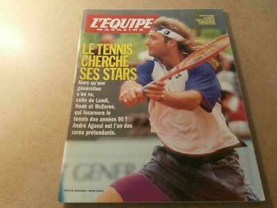 ANDRE AGASSI, JOHN MCENROE, NOAH, LEROY BURRELL, VINTAGE 1991 MAGAZINE ...