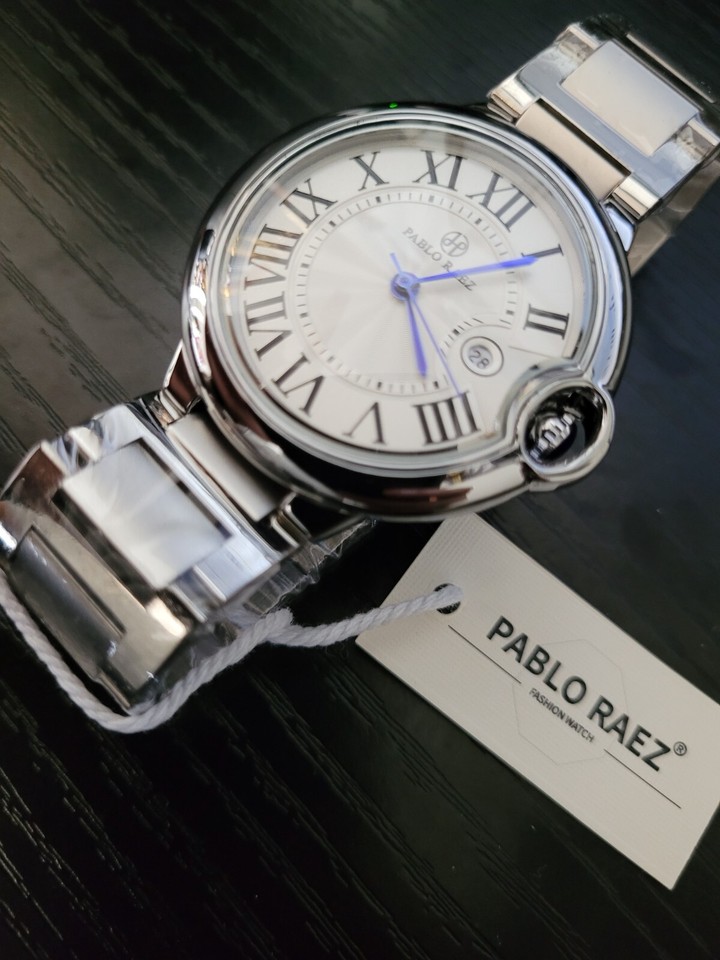 ⭐NEW IN BOX Pablo Raez 42mm Men's Stainless Steel Watch | eBay