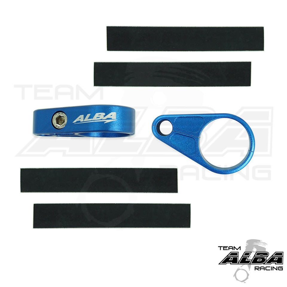 atv brake line clamps brake line brakes Alba Racing Blue BLC L | eBay