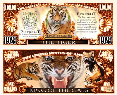 OUR TIGER DOLLAR BILL (2 Bills) | eBay