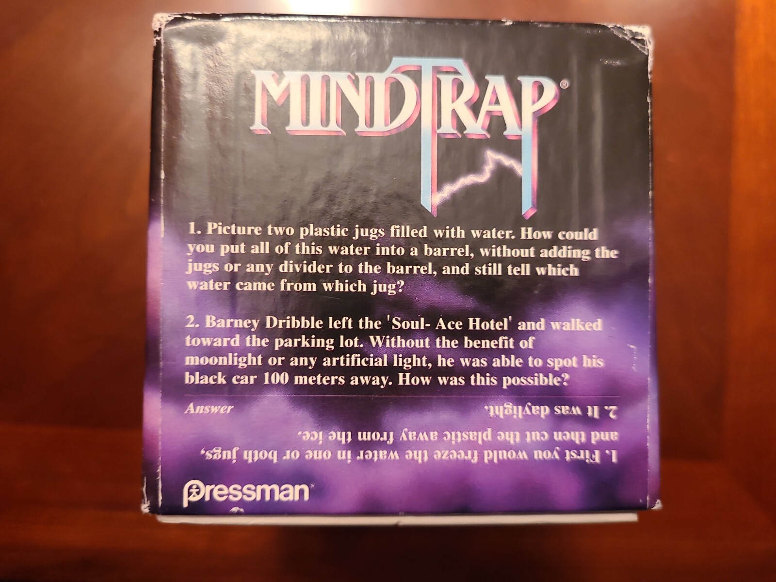 Vintage Mind Trap Game by Pressman 1996 Riddles Classic Puzzles Murder ...