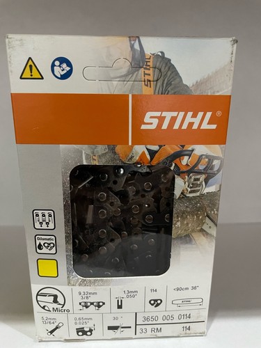 33RM 114 STIHL CHAINSAW SEMI CHISEL CHAIN 36 IN BAR 3/8BLADE .50GAUGE ...