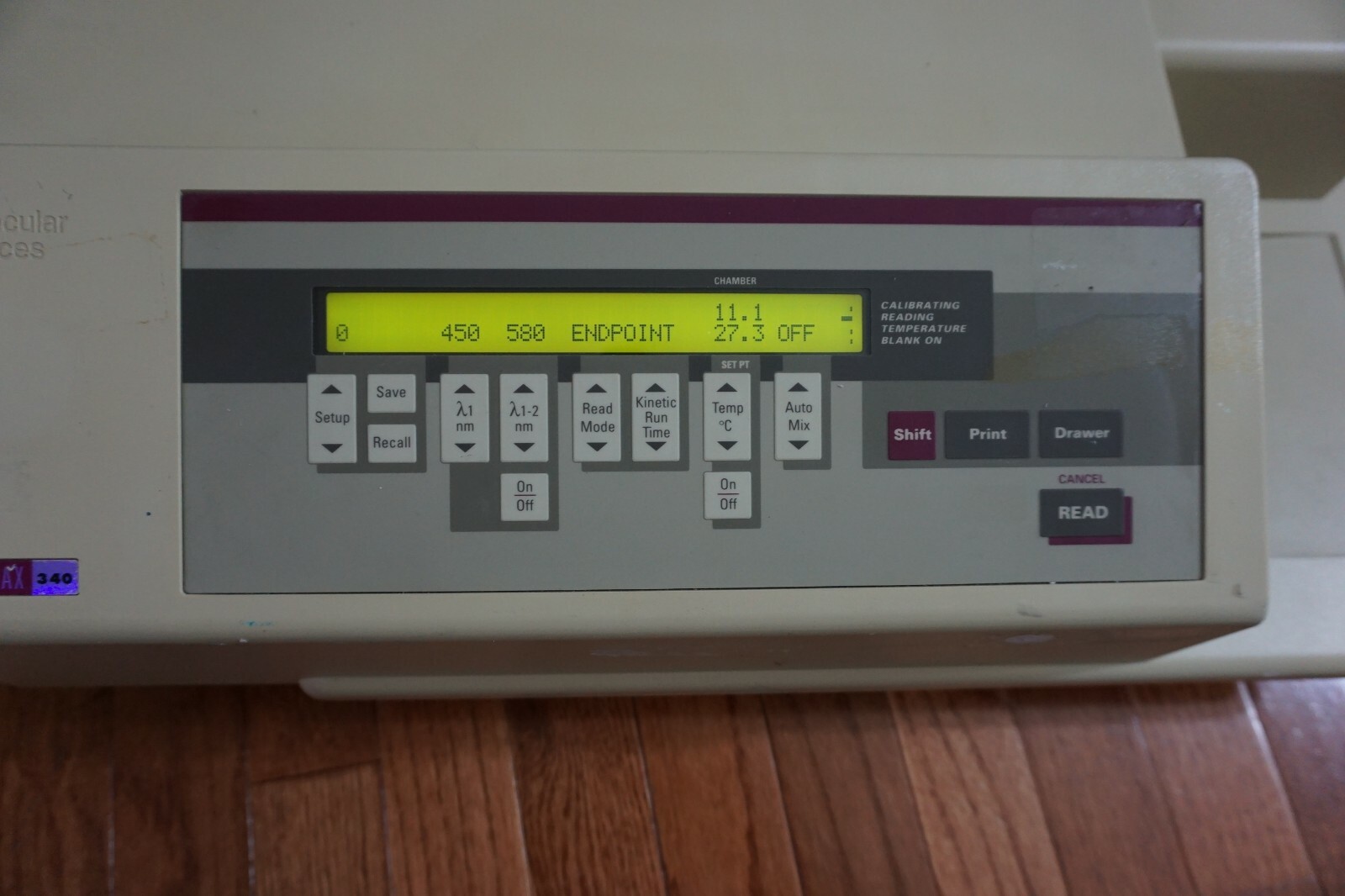 Genuine Molecular Devices SpectraMax 340 Microplate Reader Spectrophoto ...