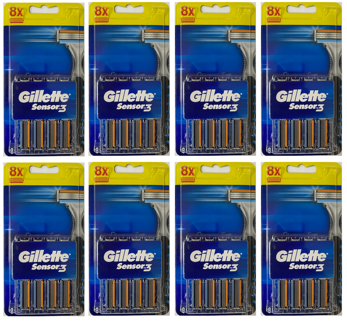 Gillette Sensor 3 Refill Razor Blades, 64 Cartridges (Fits Sensor Excel ...