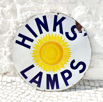 1880s Antique Hinks Lamps Advertising Enamel Sign England Rare ...