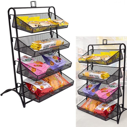 4 Tier Retail Counter Display Rack Stand Metal Wire Snack Candy Display ...