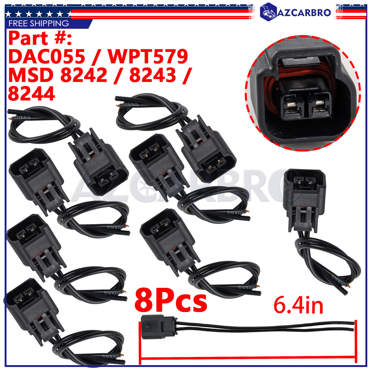 8X Ignition Coil Connector 8pc Modular Pigtail Plug for Ford Flex Focus ...