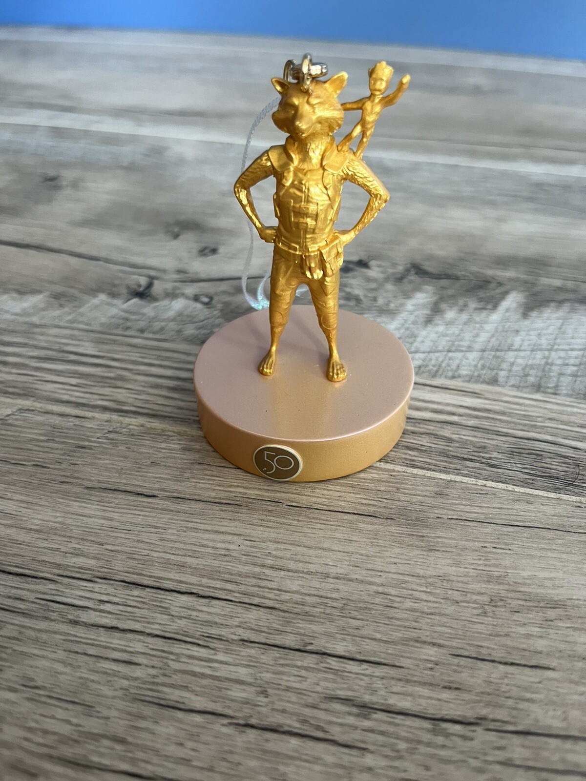 Disney Fab 50 Character Col. Ornament EPCOT Gold Rocket Raccoon Baby ...