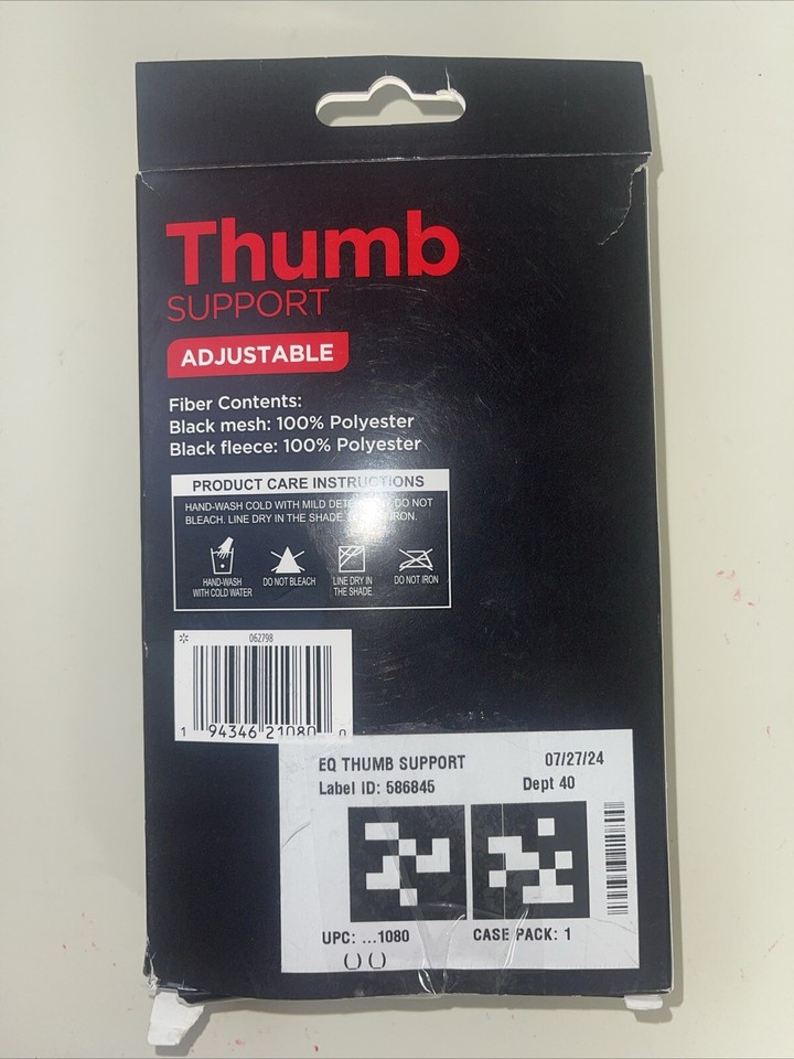 Adjustable Thumb Support One Size Stabilizer Equate One Size Fits Most ...