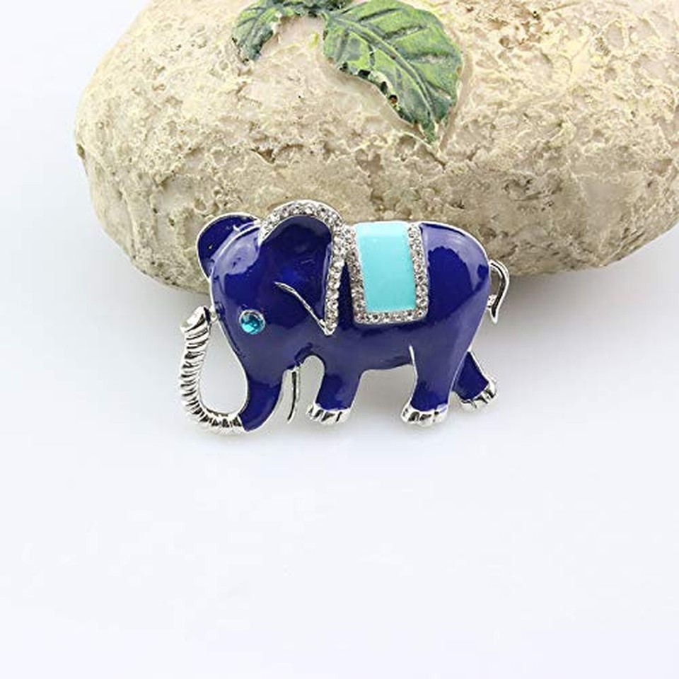 Exquisite Silver Colors Elephant Brooch Pins Rhinestone Brooches For ...