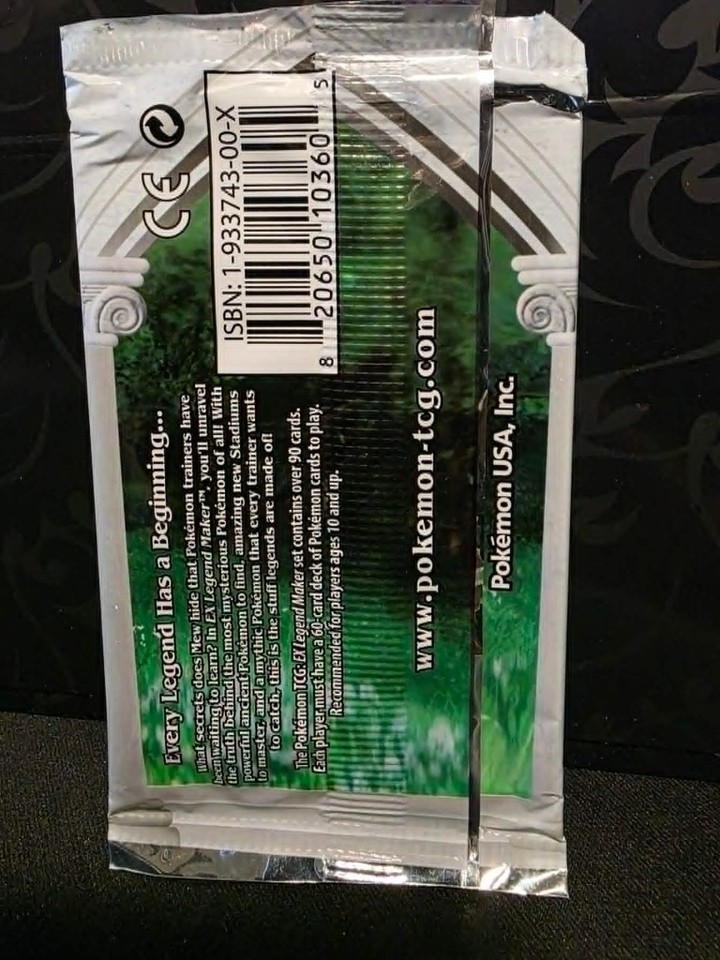 Pokemon Ex Legend Maker Booster Pack wrapper EMPTY vintage 2006 ...