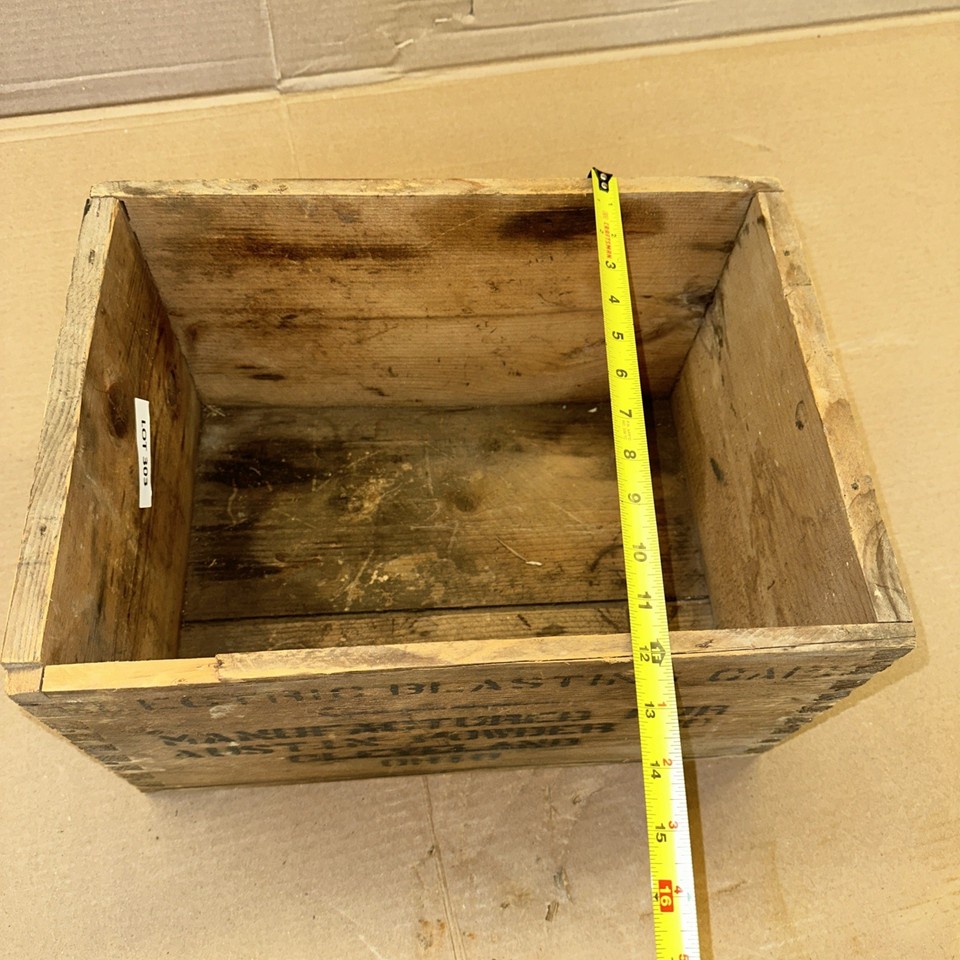 Antique Austin Powder Co Blasting Cap Wood Crate ~ Cleveland, Oh | eBay