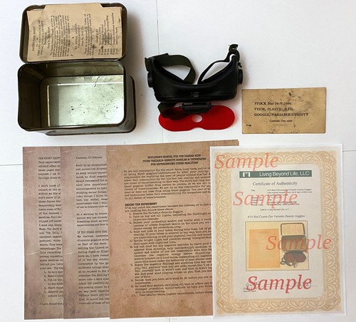 9/10 ONE TIME AUCTION Red quinoline cyanin dye Goggles Nightmare Vision ...