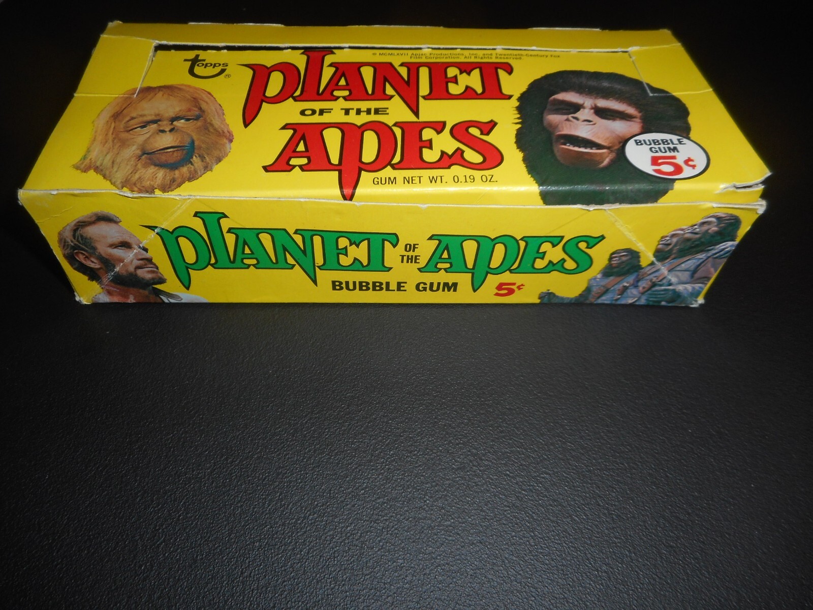 1968 PLANET OF THE APES EMPTY CARD DISPLAY PACK BOX TOPPS *BEAUTIFUL ...