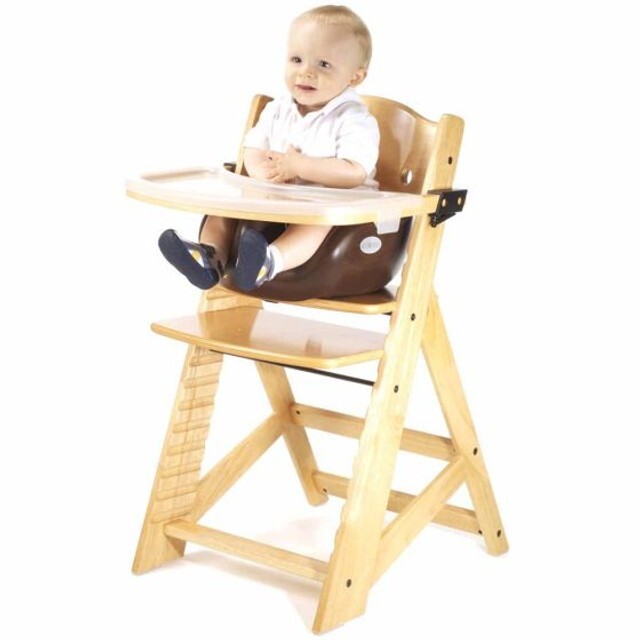 NEW Keekaroo Adjustable Height Right Infant Seat Insert Wood High Chair ...