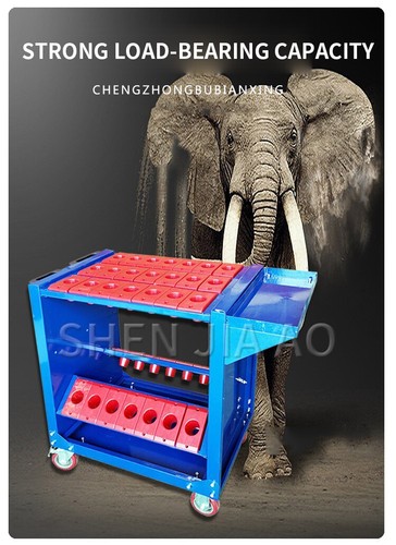 BT30 CNC Tool Trolley Cart 35 Capacity Tooling Blue 45 Taper Tool ...