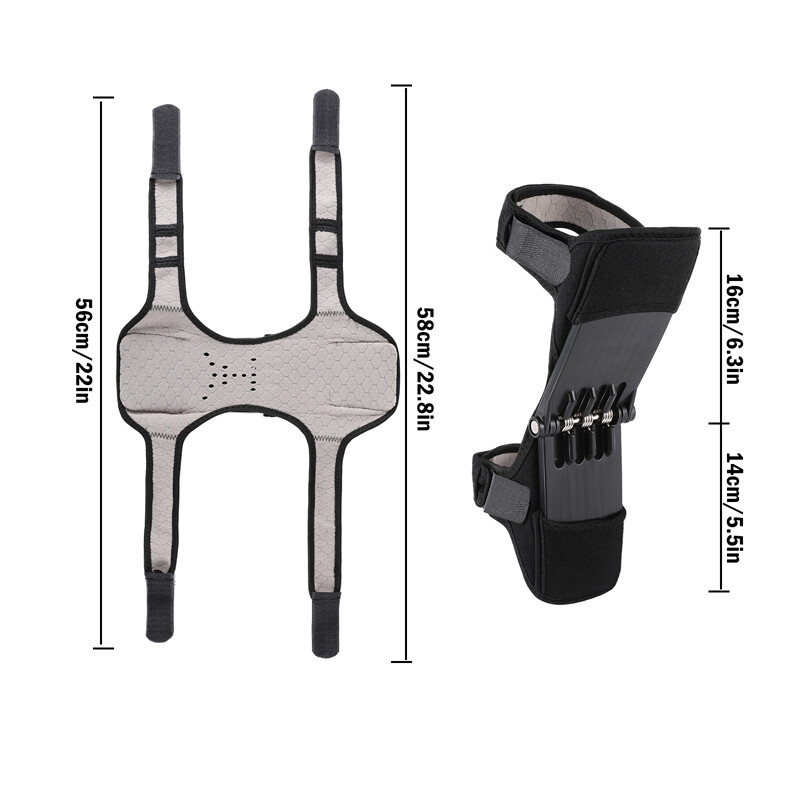 Spring Powered Knee Support Brace Sports Kneecap Joint Booster ...