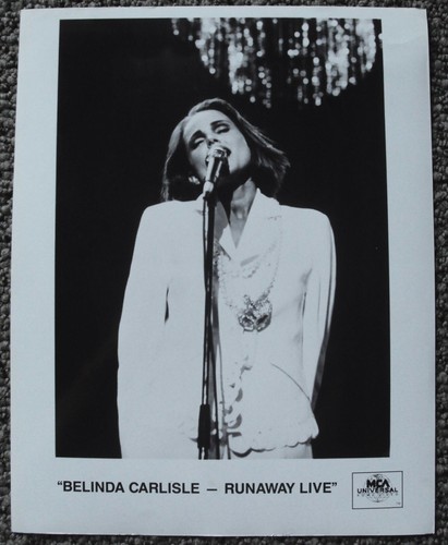 BELINDA CARLISLE Original PROMO Runaway Live PHOTO MCA Go-Go's Lead ...