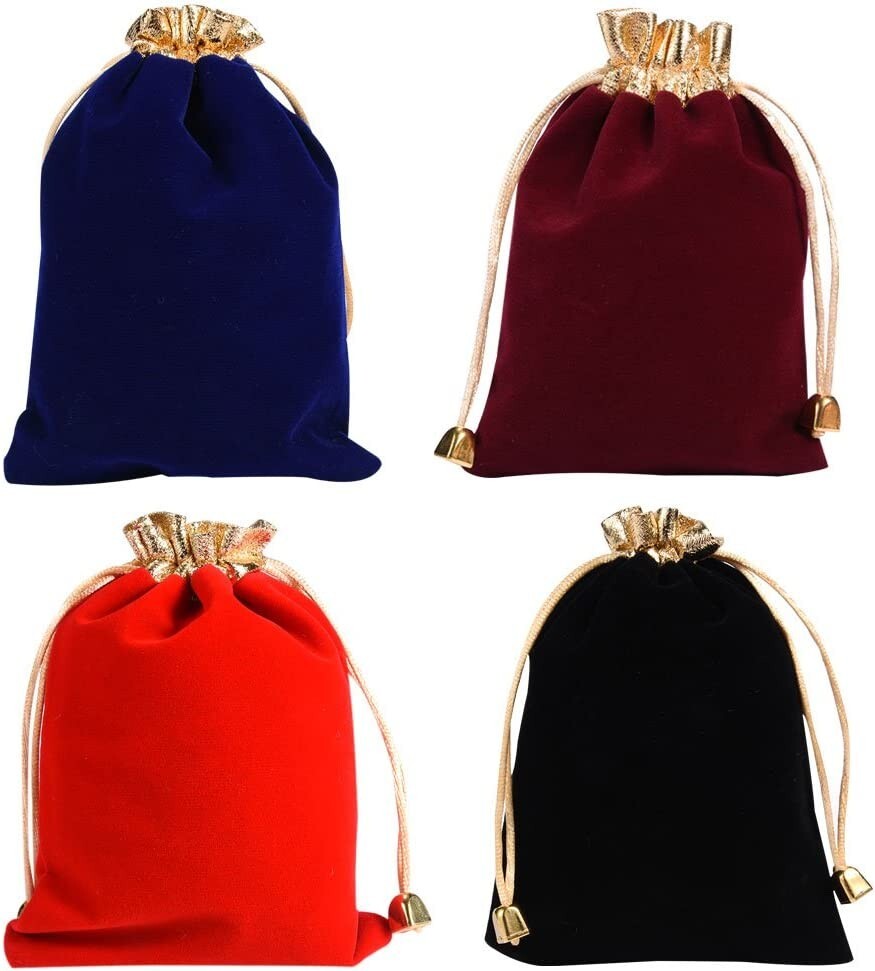 Soft Velvet Drawstring Bags Jewelery Gift Wedding Flannel Candy 25Pcs ...