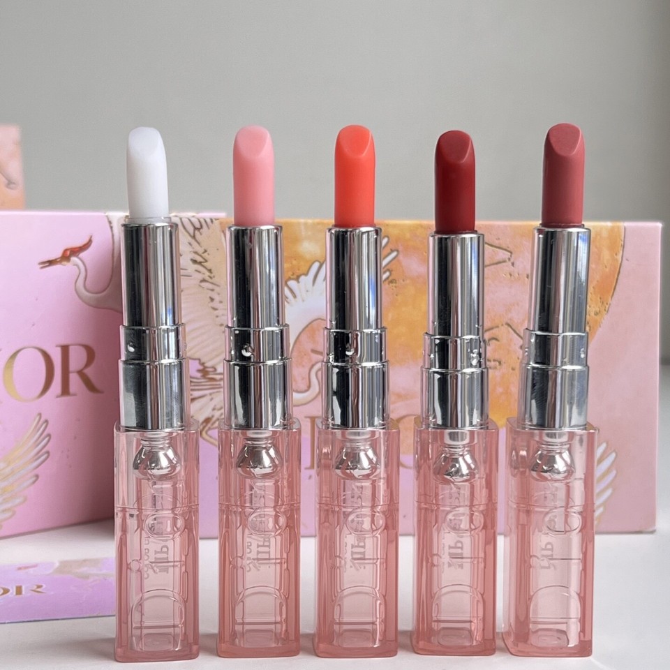 Dior Lip Glow Set: 5 Miniature Colors in Limited Editio Gift Box -New ...