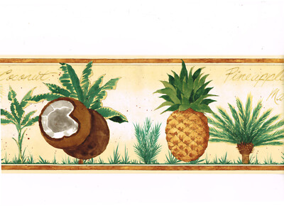 Hawaiian Tropical Fruits Pineapple Mango Coconut Palm Tree Wallpaper ...
