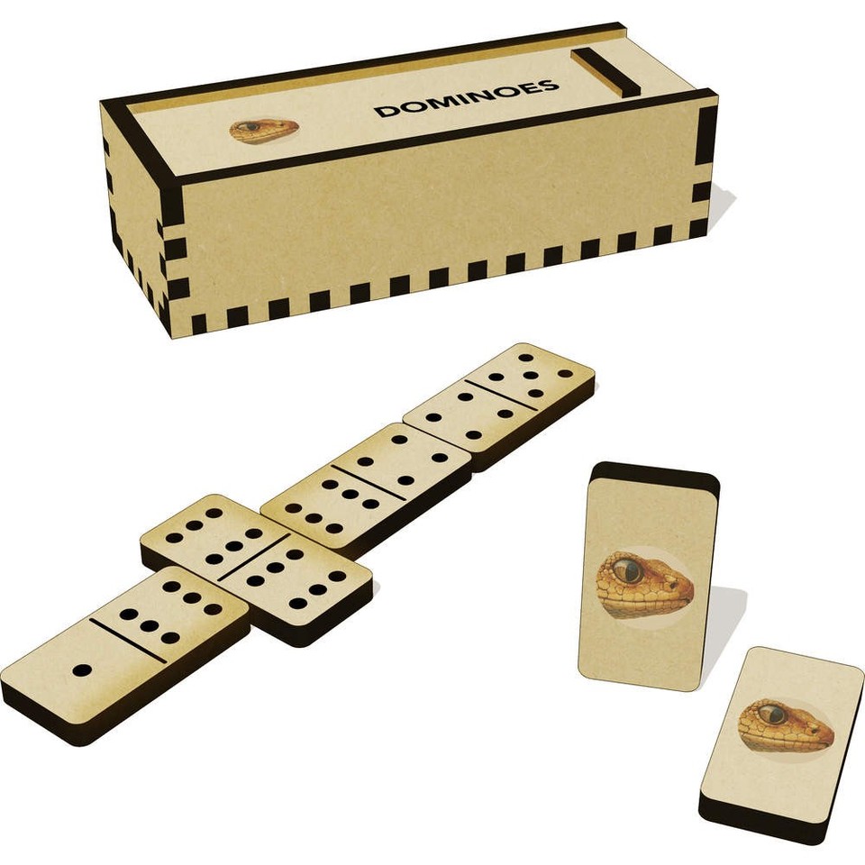 'Yellow Snake Head' Domino Set & Box (DM00046543) | eBay UK