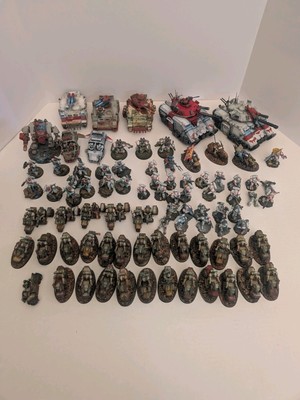 Warhammer 40k White Scars Army/Lot Mostly Painted Bike Army | eBay