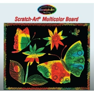 Melissa & Doug Scratch Art Multicolor Boards - 30 Black-Coated ...