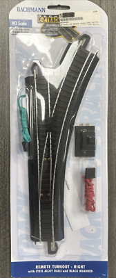 Bachmann HO #44462 E-Z Track Remote Right Hand Switch #4 Nickel Silver ...