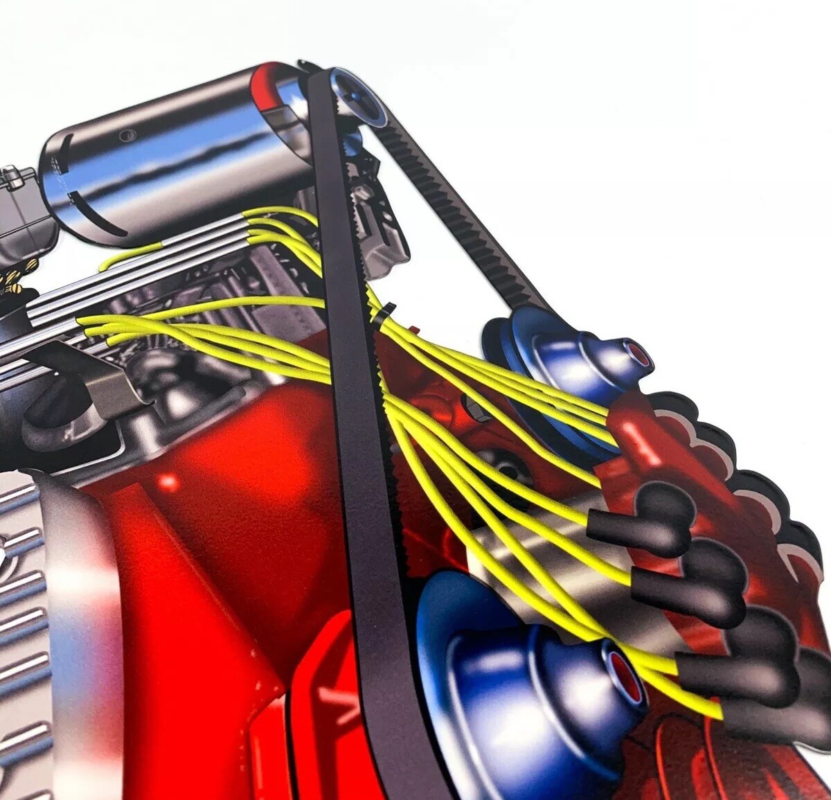 Vintage Ford Flathead Motor Metal Sign - Red (18" x 18") | eBay