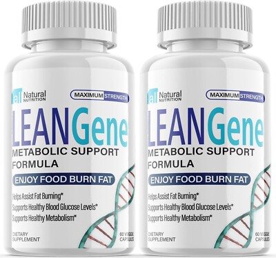 (2 Pack) Lean Gene Supplement Pills - Support Weight Loss, Helps Fat ...