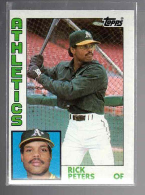 1984 Topps Baseball Rick Peters #436 Oakland Athletics | eBay