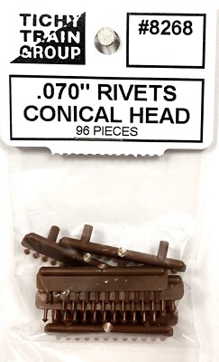 HO Scale Tichy Train Group 8268 .07" Diameter Conical Head Rivet pkg ...