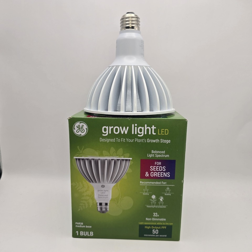 LED Horticultural LED Grow Light GE Par38 Medium Base 32-Watt For Seeds ...