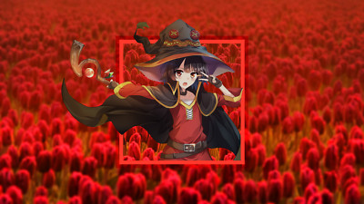 Anime megumin red flowers kono subarashii sekai ni Playmat Gaming Mat ...