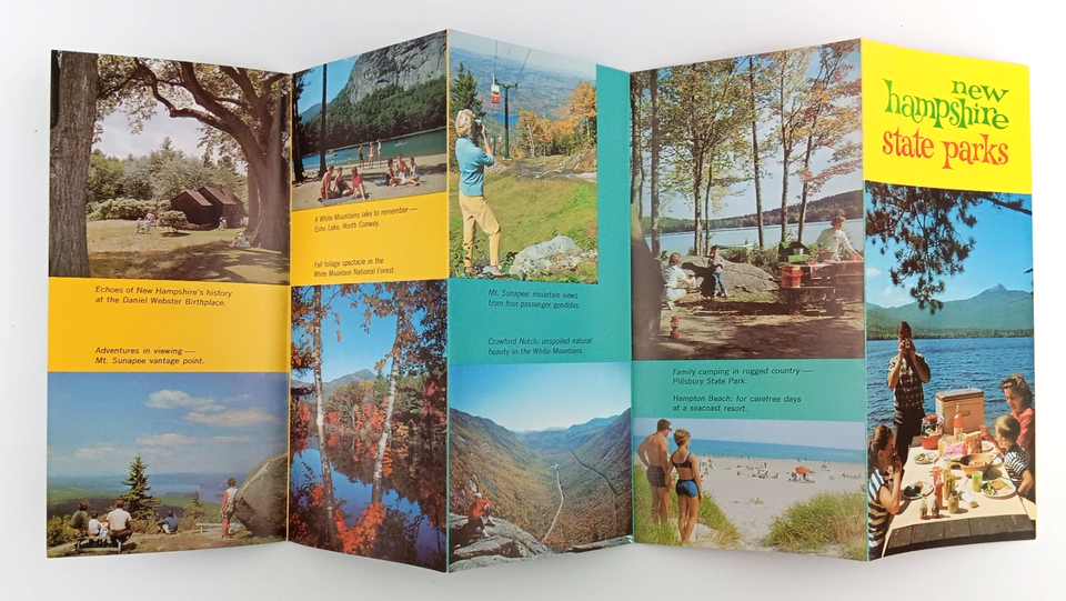 1950s New Hampshire State Parks Guide Location Map NH Vintage Travel ...