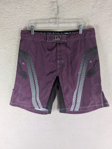 Les Mills Body Combat Shorts Mens Medium Purple Gym Boxing UFC Workout ...