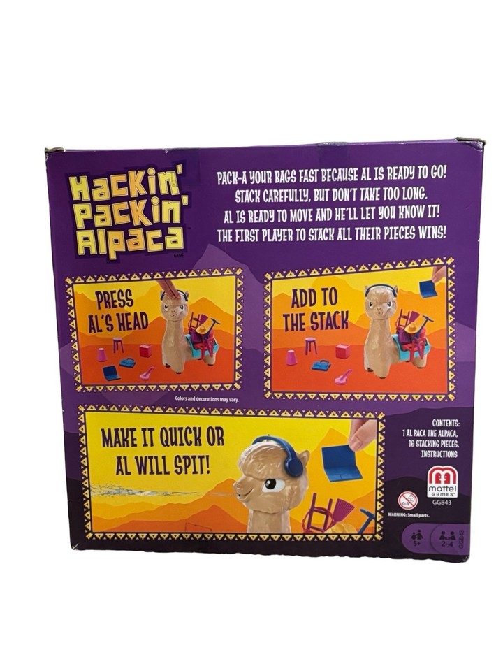 Mattel Games Hackin’ Packin’ Alpaca Game 2-4 Players 5+ New Other | eBay