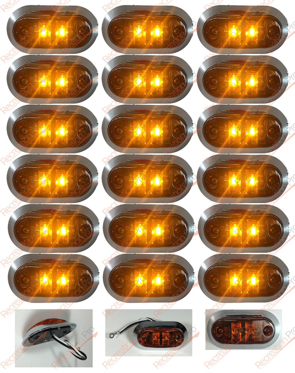 Amber Clearance Marker Lights Truck Lite Trailer Clearance Lights