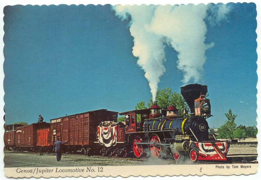 Old Sacramento CA Railroad Train Museum Genoa / Jupiter No 12 Engine ...