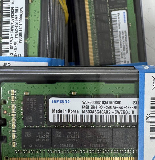 250pcs 64GB DDR4 Samsung REG 2RX4 PC4-3200AA SNPP2MYXC/64G ECC RDIMM ...