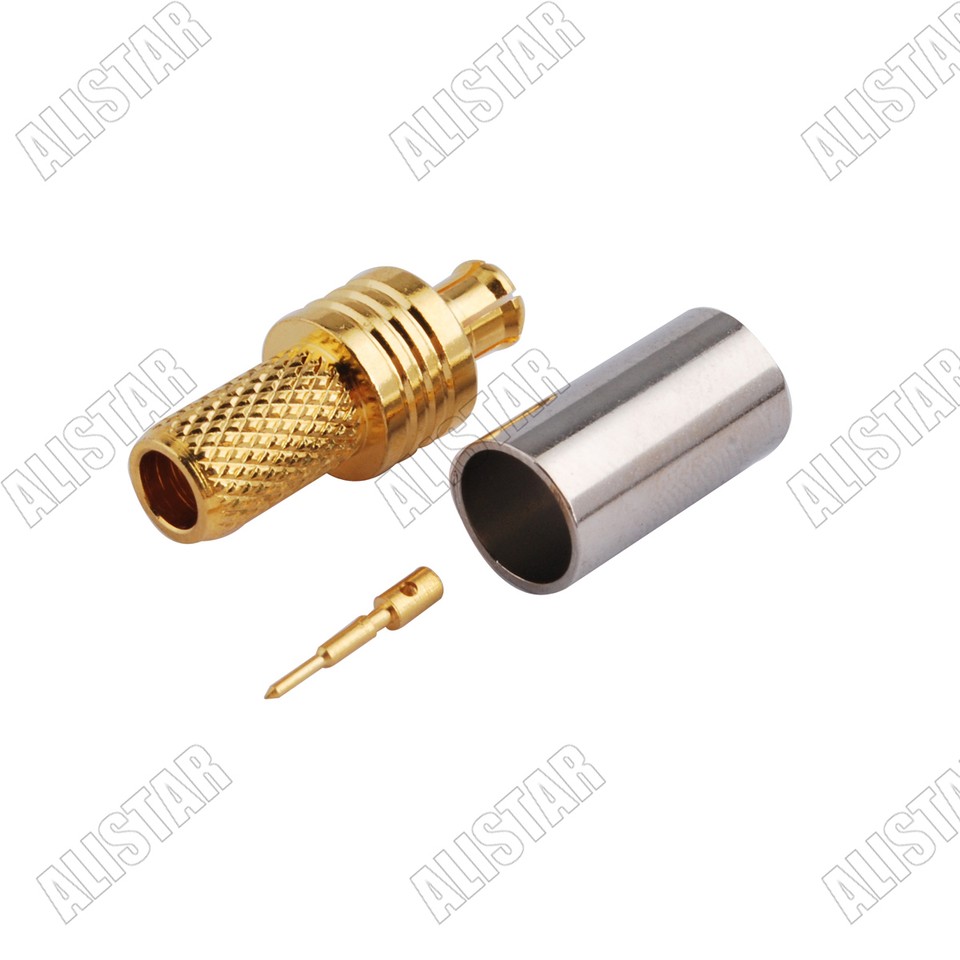 MCX Plug male straight RF Crimp connector for LMR195 RG58 RG142 RG400 ...