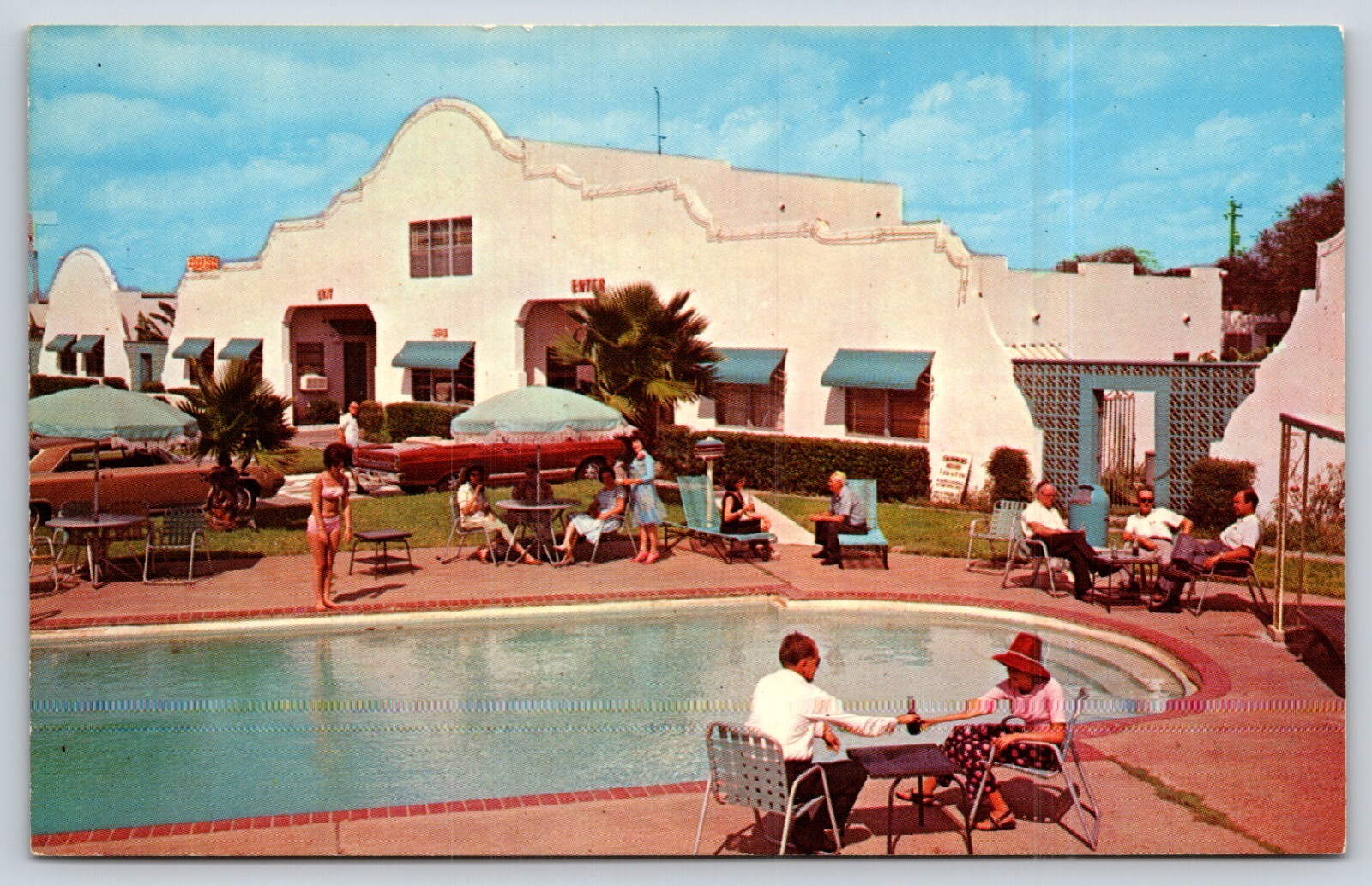 Postcard Alamo Plaza Hotel Houston Texas Swimming Pool 1973 D12 | eBay