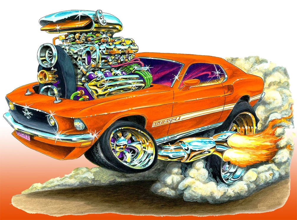 Muscle Cars Mustang Drawings