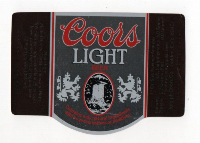 USA - Vintage Beer Label - Adolph Coors Co, Golden, Colorado - Coors ...