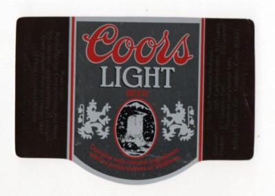 USA - Vintage Beer Label - Adolph Coors Co, Golden, Colorado - Coors ...