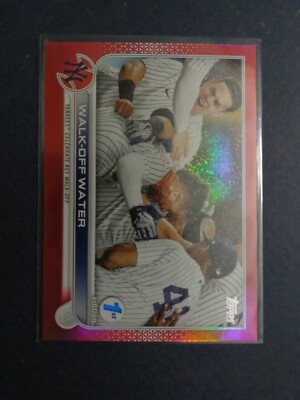 2022 Topps 1st Edition Red /50 Baseball Yankees Walk Off Water #119 | eBay