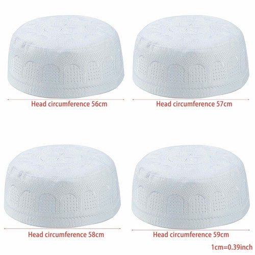 Men Skull Cap Muslim Islamic Prayer Hat Kufi Head Wear Ramadan Praying ...