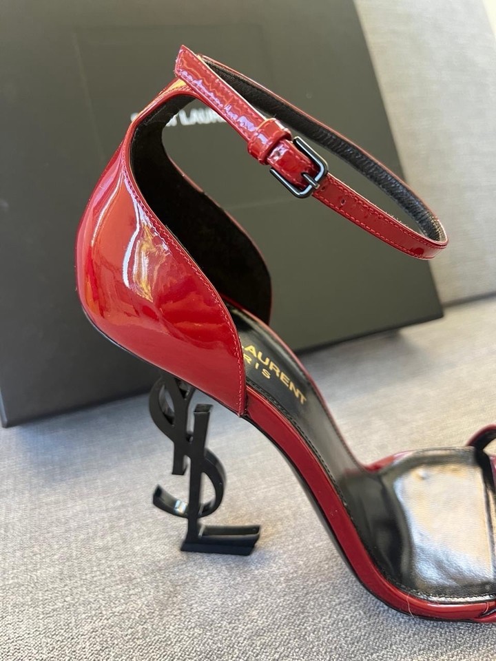 Saint Laurent Opyum 110 YSL Heel & Vernice Grumpy/Nero Lucido Hot Red ...